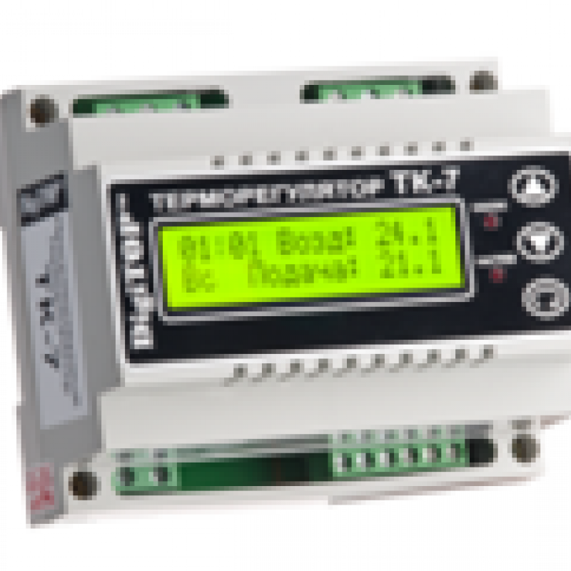 Микропроцессорный терморегулятор с недельным программатором ТК-7 на DIN-рейку DigiTop купить по ...